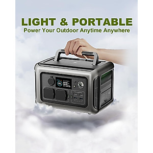 [Upgraded Version] ALLPOWERS R600 Super-Quiet Portable Power Station, 299Wh 600W LiFePO4 Battery Backup with UPS Function, 400W Max Input, MPPT Solar Generator for Outdoor Camping, RVs, Home Use