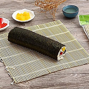 JapanBargain, Sushi Making Kit Rice Mixing Bowl Tub Japanese Hangiri x1, Bamboo Sushi Rolling Mat Roller x3, Rice Paddle Scoop x3