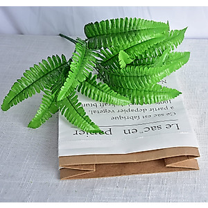 LSKYTOP 4 Pack Artificial Ferns Plants 16Inch Artificial Shrubs Boston Fern Bush Plant Silk Ferns Leaves UV Protected for Home Kitchen Garden Wall Decor Indoor Outdoor Use(Pot is not Include)