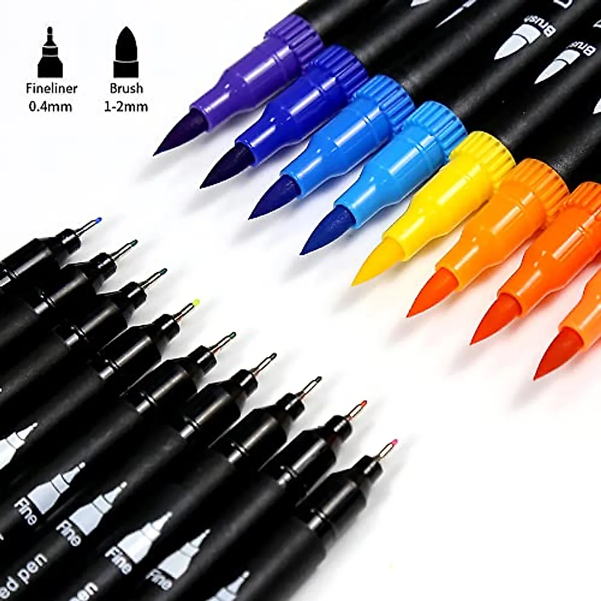 Swemos Markers for Adult Coloring, 72 Colors Art Markers Set Dual Tip Brush Pen, Coloring Markers Fine Point Kids Artist Drawing Paintings Diaries Journaling Art projects Art Supplies with Case
