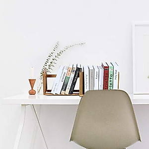 Salafey Expandable Desktop Bookshelf,Bamboo Desktop Bookcase,Mini Bookshelf Organizer Tabletop Bookshelf for Office Home Tabletop