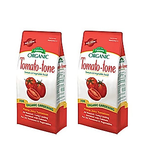 Espoma Organic Tomato-Tone 3-4-6 with 8% Calcium. Organic Fertilizer for All Types of Tomatoes and Vegetables. Promotes Flower and Fruit Production. 4 lb. Bag - Pack of 2