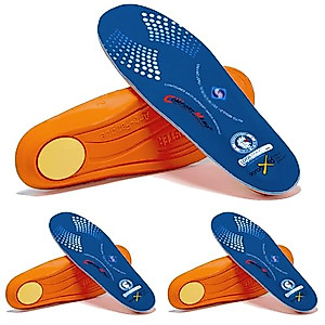 ROCKROOSTER 3 Pairs Memory Foam Anti-Fatigue Insoles for Work Boots, Heavy Duty Support Inserts for Men & Women, Arch Support, Distributes Foot Pressure, Slow Rebound, Standing All Day (RC930-M)