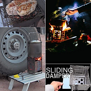 Firebox Bushcraft Camp Stove Kit - Wood Burning/Multi Fuel - Collapsible/Folding - Portable Campfire - Model Gen 2 5 inch / G2-5" Stainless Steel Camping Stove