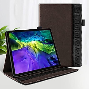 Tablet PC Case Compatible with iPad Pro 11 (2021/2020/2018) & IPad Air 4 2020 11 Inch PU Leather Case Protect Case Adjustable Fixing Strap Bracket Card Slot Shockproof Tablet PC Case Tablet Home (Col
