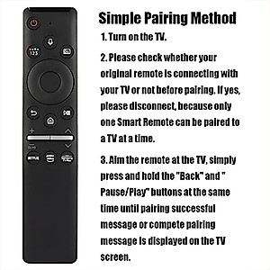 New 2 in 1 BN59-01330A RMCSPR1AP1 BN59-01329A Voiced Remote Control for Samsung QLED 8K UHD TV UN55TU850DFXZA UN55TU8200FXZA UN65TU8200 UN85TU8000FXZA Replacement Controller with Two Batteries