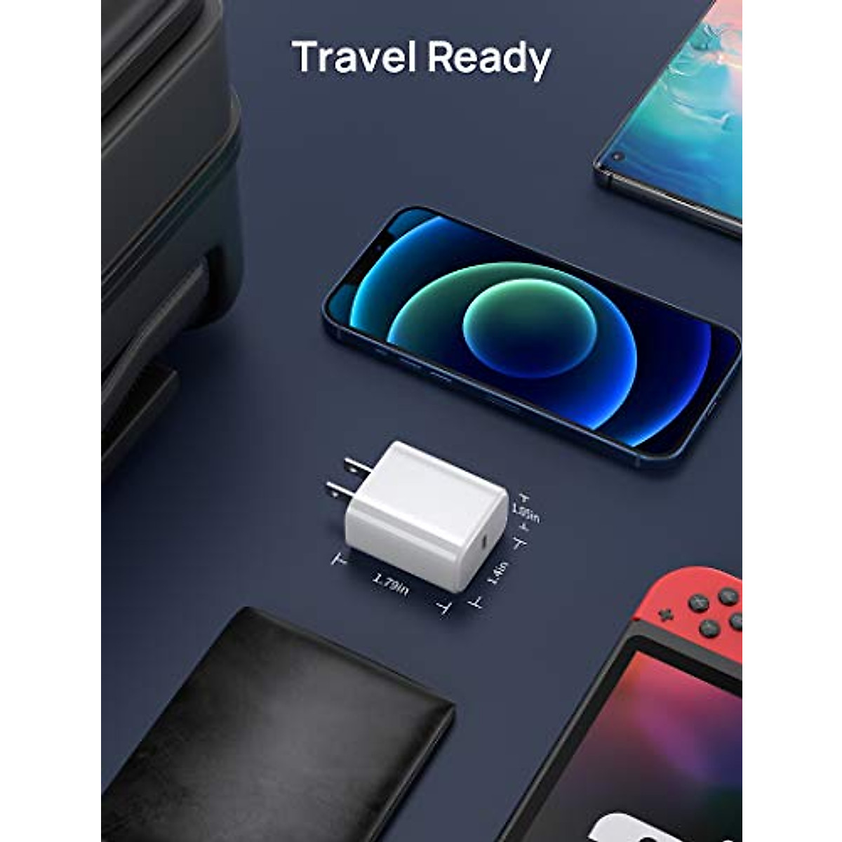 20W USB C Charger, JSAUX USB-C PD Fast Charger Block Type C Wall Charger Power Adapter Compatible with iPhone 14/14 Pro/14 Pro Max/14 Plus/13/12/11/SE, iPad Pro/Air, Google Pixel 6/5/4, Galaxy S22 S21