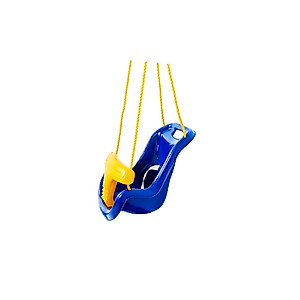 Gorilla Playsets 04-0032-G High Back Plastic Infant Swing with Yellow T Bar & Rope, Green
