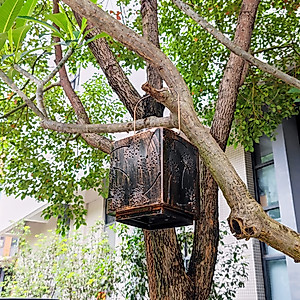 Elfengarden 36 Inch Solar Lantern with Shepherd Hooks - Metal Lanterns Decorative Warm White LED Light - Waterproof Powered Hanging for Patio Garden Pathway [Dandelion-B]