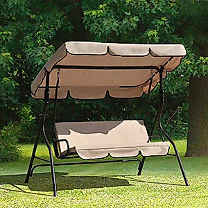 FDW Patio Swing Outdoor Swing with Canopy Glider Swing Chair Patio Backyard Porch Furniture