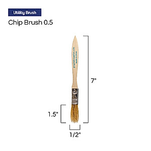 Pro Grade - Chip Paint Brushes - 24 Ea 1/2 Inch Chip Paint Brush Light Brown