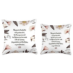 retirement pillow for women, retirement pillows Gifts Retirement Women Throw Pillow, 16x16, Multicolor