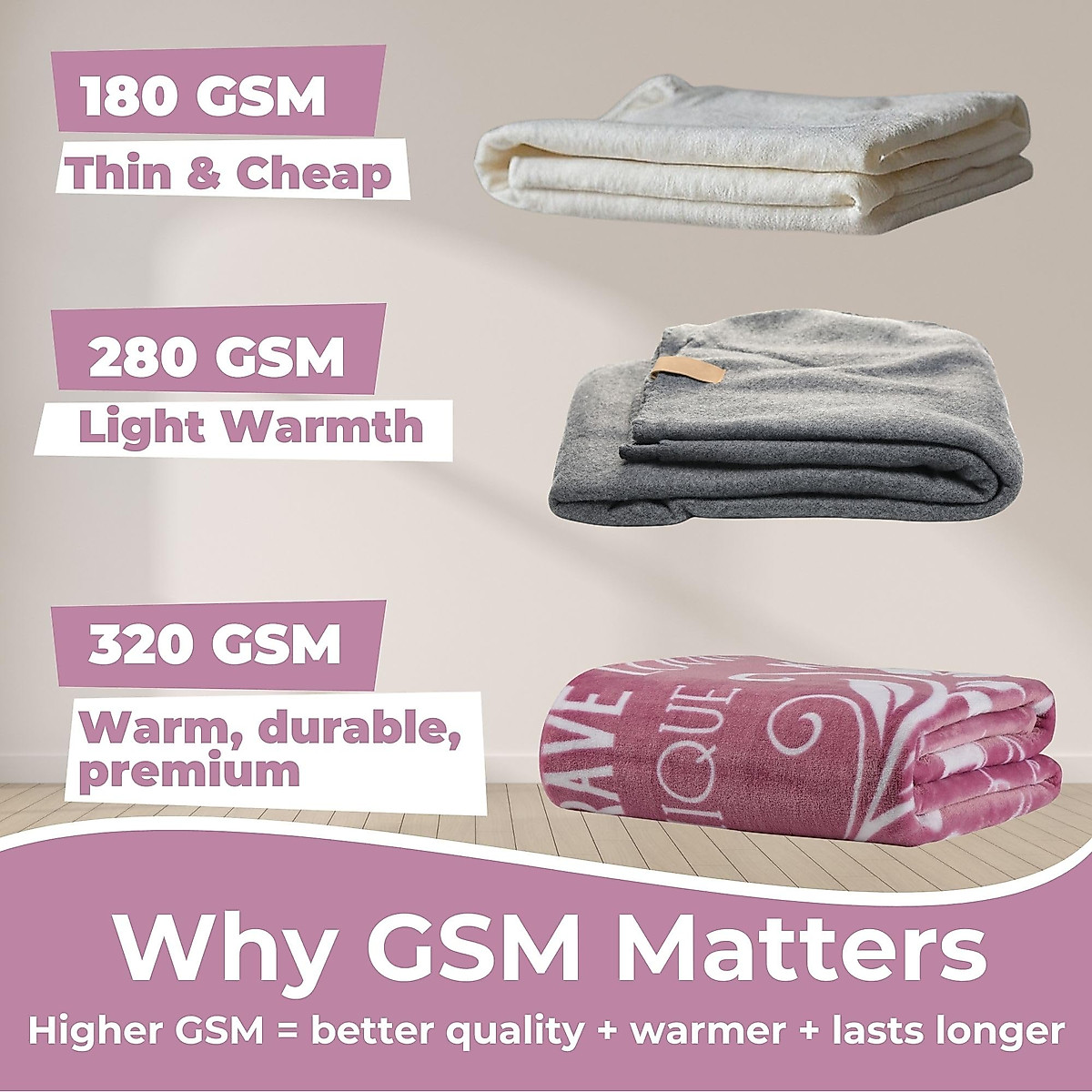 FILO ESTILO Daughter Gifts from Dad, Mom for Christmas, Daughter Throw Blanket Bedroom Décor for Girls, Birthday Gifts for Daughter, Unique Presents for Daughters 60x50 Inches (Pink)