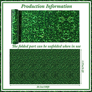 Tatuo 1 Roll 54 Inch x 100 Feet Jumbo Green Leaves Photography Leaf Backdrop 3D Waterproof Tree Leaves Background Photo Booth Prop Green Leaf Tablecloths for Baby Shower Birthday Party Decoration