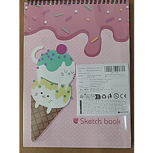 MEMX Sketch Book for Kids, 8”X11.5” 100 Pages(110gsm), Spiral Bound Artist Sketch Pad, Durable Acid Free Sketchbook for Painting, Sketching or Doodling, Best Gifts for Drawing Boys and Girls, White