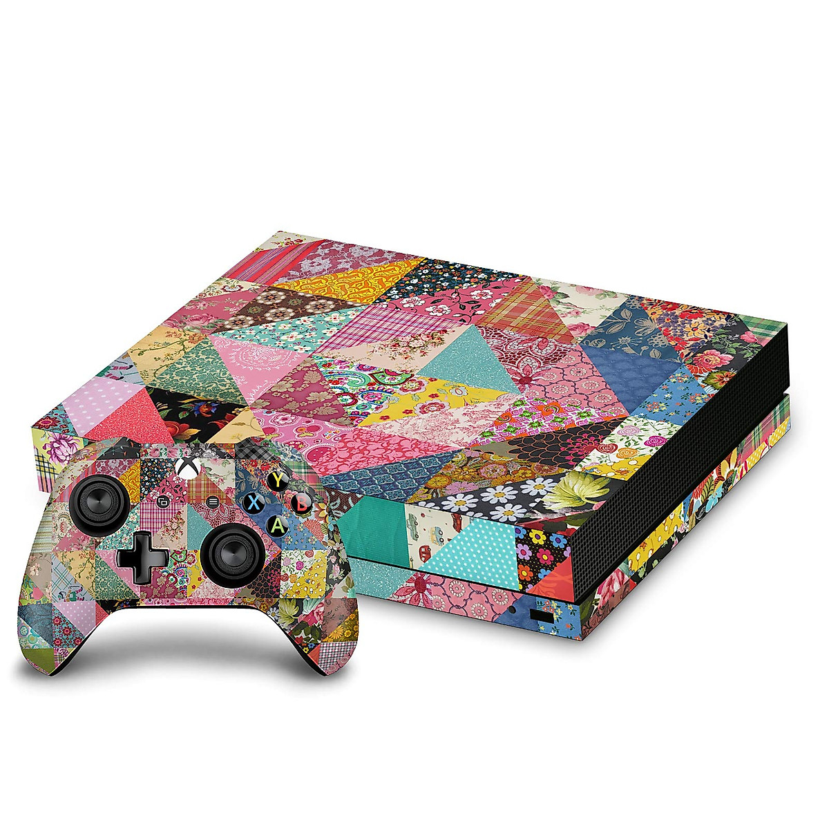 Head Case Designs Officially Licensed Rachel Caldwell Quilt Art Mix Matte Vinyl Sticker Gaming Skin Case Cover Compatible With Xbox One X Console and Controller Bundle