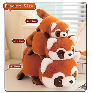 INSTITIZER 2 in 1 Plush Red Panda Stuffed Animal Panda Plush Toy, 9.8 inch Plush Panda Dolls Cute Funny Plushies Toy,Soft Red Panda Pillow Toy for Kids Adults Girls Boys, 0GVM8GUYND70351327M3YV