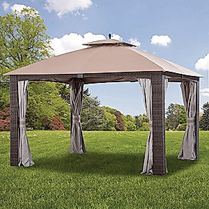 Garden Winds Replacement Canopy for The Augusta Gazebo - Riplock 350 - Beige