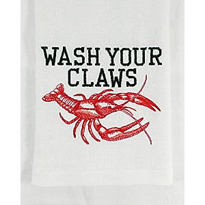 Crawfish Funny Kitchen Towel Wash Your Claws