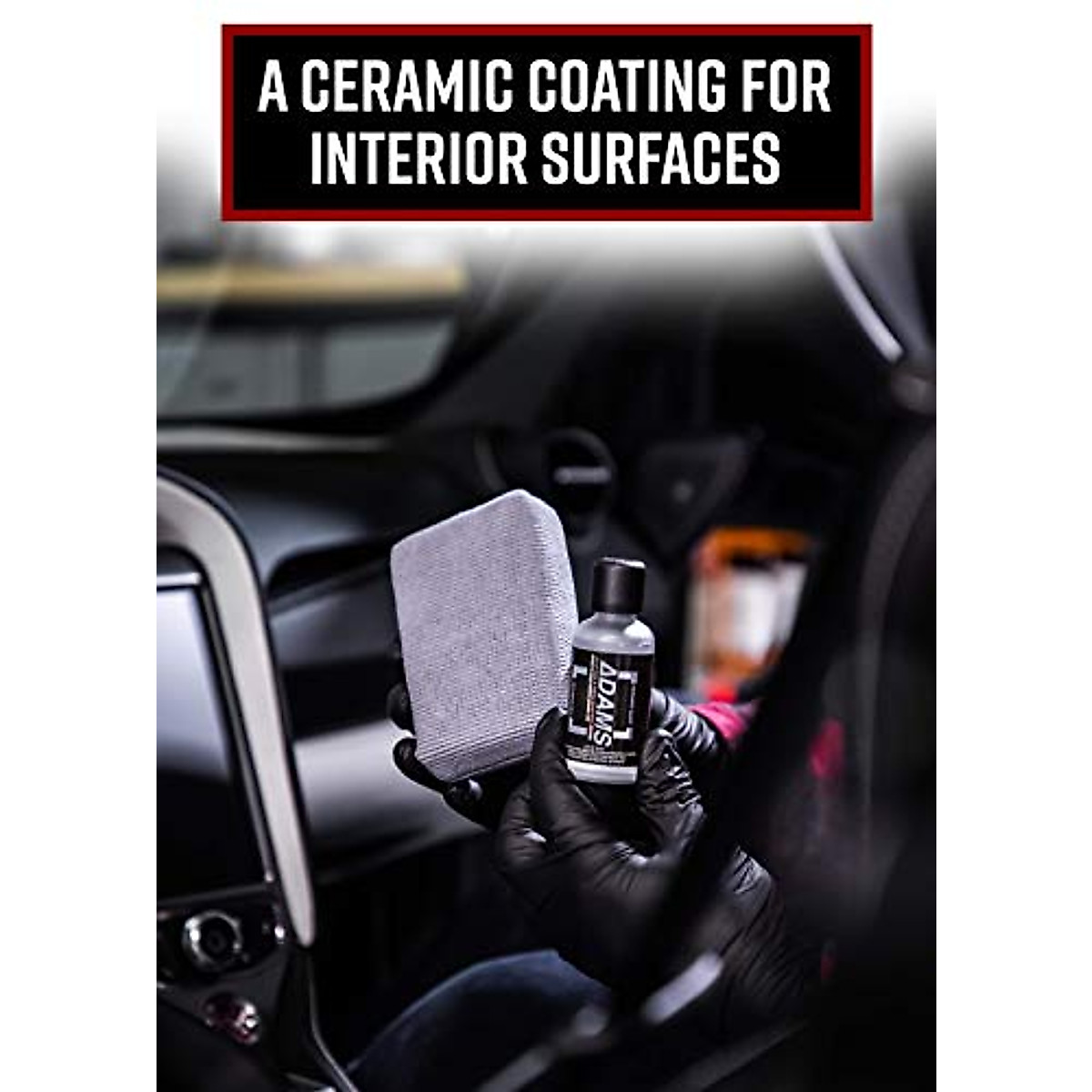 Adam's UV Leather & Vinyl Interior Ceramic Coating - Ceramic Nano Glass Coating for Hard Interior Surfaces | Ultimate Protection for Your Leather, Vinyl, Plastics, Dashboard, More (UV Complete Kit)