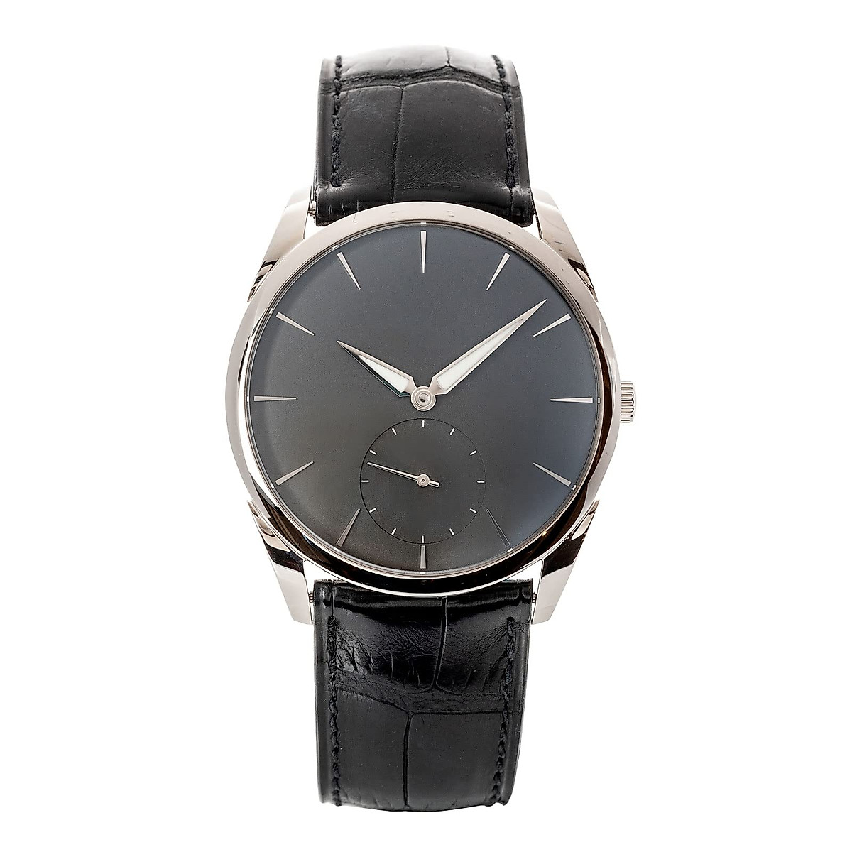 uxcell Black Leather Watch Band 15mm Quick Release Deployment Buckle Cowhide Watch Strap for Men and Women