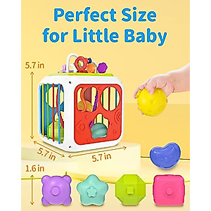 kecristv 7-in-1 Baby Sensory Montessori Toys for 1 Year Old, Toddler Toys for 1 2 Year Old Boys Girls Birthday Gifts, Baby Toys 6 to 12 Months, Multifunction Learning Education Preschool Toys