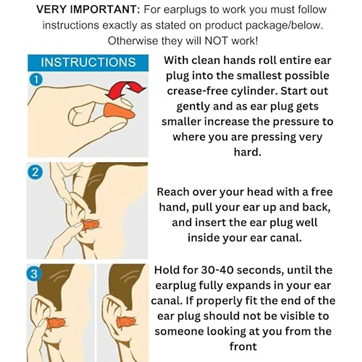 The Ear Buddy Premium Soft Foam Ear Plugs for Sleeping Noise Cancelling, Hearing Protection Earplugs for Shooting Range, Concerts, Work & Travel, Noise Reduction Rating 32 Decibels, 50 Pairs