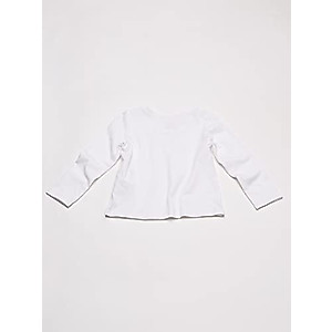 The Children's Place baby girls And Toddler Short Sleeve Basic Layering T-shirt T Shirt, White 2 Pack, 4T US