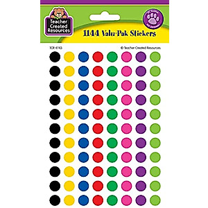 Teacher Created Resources Colorful Circles Mini Stickers Value Pack, Multi Color (4743)