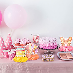 9 Pcs Groovy Hippie Party Honeycomb Centerpieces Retro Rainbow Daisy Flower Butterfly Peace Theme Two Groovy Table Topper Birthday Party Decoration for Girl Teen Baby Shower Photo Booth Prop