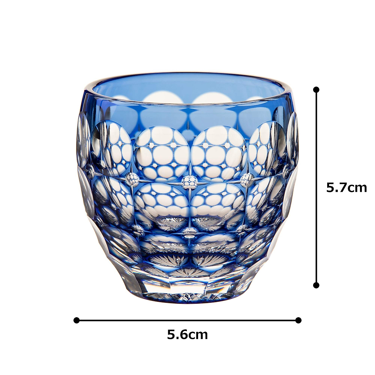 Kagami Crystal (Edo Kiriko Cold Sake Cup Traditional Craftsmen Nabeya Satoshi 80cc T535-2684CCB