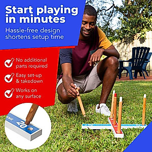 Elite Sportz Ring Toss Games for Kids - Indoor Holiday Fun or Outdoor Yard Game for Adults & Family - Easy to Set Up w/Compact Carry - Backyard Toys, Gifts for Boys and Girls