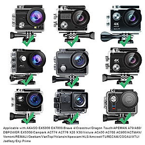 VVHOOY 3 PCS 1050mAh Rechargeable Action Camera Battery Pack Dual Battery Charger Compatible with AKASO EK7000 EK5000 Brave 4/ DBPOWER EX5000/EKEN H9/ Dragon Touch Vision 3 4K Sports Action Camera