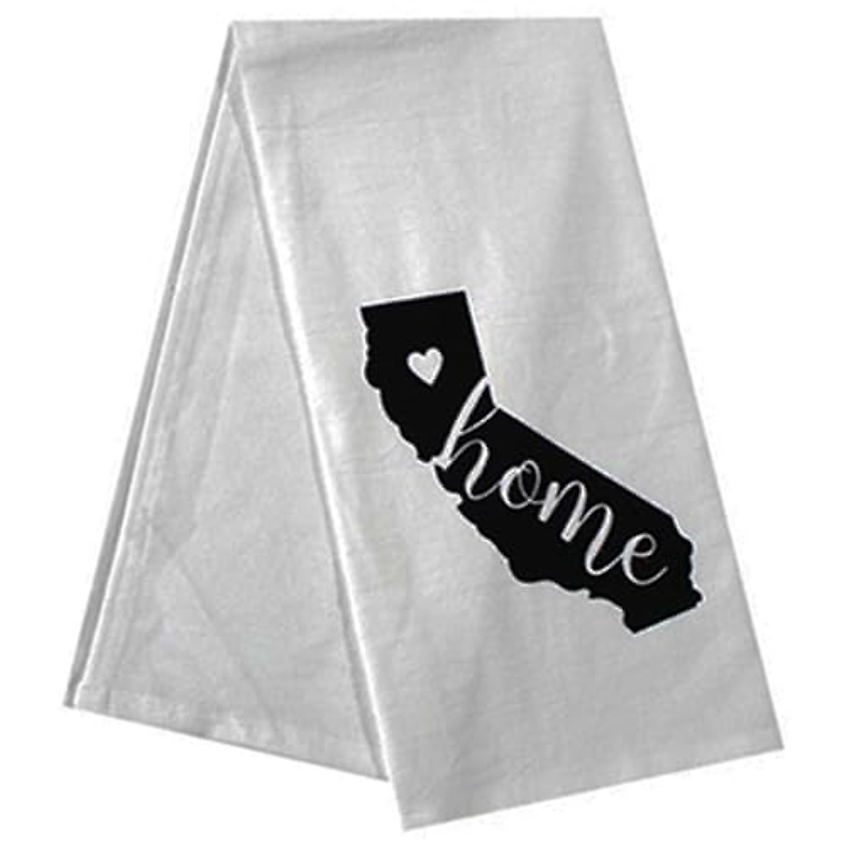Petal Cliff 2 Pcs, 100% Cotton California State Flour Sack Printed Kitchen Towels with Sentiments Home. Size: 20" X 28". Inspired by The State WE Call Home.
