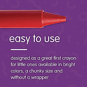 Colorations Chubby Crayons for Kids Set of 200 Rainbow Crayons Classroom Supplies (2-11/16"L x 9/16"Dia Each), Toddler Crayons, Bulk, Washable, Non-Toxic, Jumbo