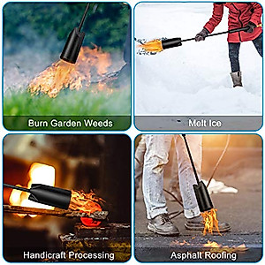 IGNIGHTER Mega-Torch Propane Weed Burner – Powerful 500,000 BTU Flamethrower – With 10' Hose and Igniter