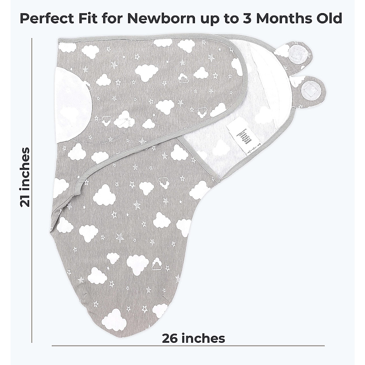 3-Pack Baby Swaddle Blanket Sleep Sacks, Newborn Swaddle Sack, Baby Swaddles 0-3 Months, Swaddles for Newborns, Baby Sleep Sack, Baby Swaddle Blanket Wrap, Grey