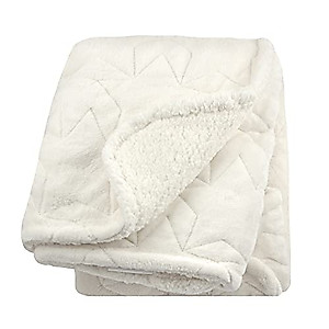 Just Born Star Plush Luxury Baby Blanket, Ivory, 30 x 40