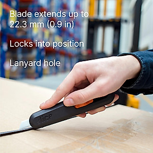 Slice 10550 5 Position Manual Locking Blade Safe Ceramic Blade Utility Knife (1 Pack), Orange