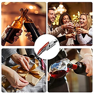 HOOMIL Professional Waiter Corkscrew Wine Opener, 3-in-1 Manual Wine Key with Foil Cutter & Dual Hinge Fulcrum (Rosewood)
