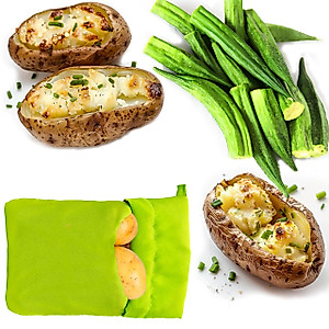 KR. LIF 2 PACK Microwave Cooking Bag Quick Delicious Potatoes and Veggies Baked Cooker Kitchen Express Microwave Bags