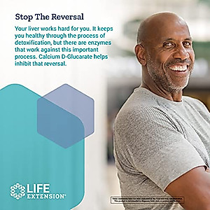 Life Extension Calcium D-glucarate 200mg - Detox, Liver Health Supplement - Supports Healthy Inflammatory Response - Once Daily, Gluten-free, Non-GMO, 60 Vegetable Capsules