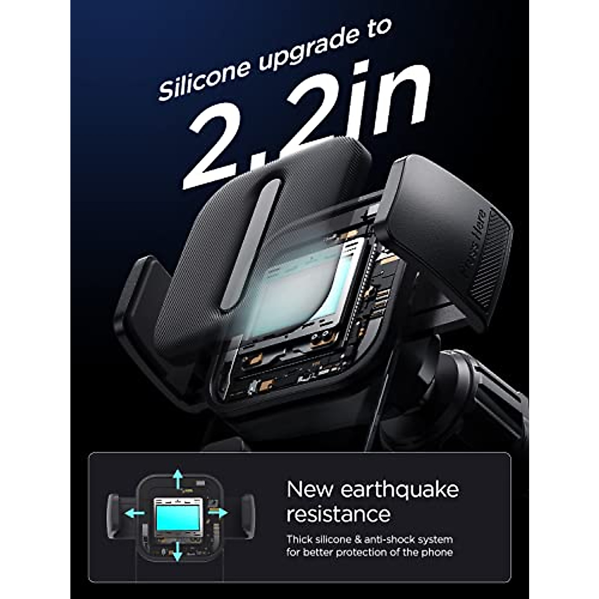 LISEN Vent Phone Mount for Car [Smooth Silicone Protection] Universal Car Vent Phone Holder Mount for Car with Newest Extension Clip for iPhone 14 13 12 11 X XR XS Pro Max Mini 8 7 6 Plus and More