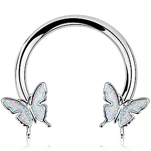 Jewseen Butterfly Daith Earring, 16G/1.2mm Gauge, 316L Surgical Steel, Hypoallergenic, for Cartilage Piercing