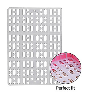 Knchy 6 Pack Rabbit Feet Pads for Cages, Thick Plastic Rabbit Cage Mat Hole Leak Water Design Feet Pad, Washable Small Animal Cage Floor Mats for Small Medium Animals Pets Rat Guinea Pig Hamster Bunny