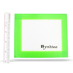 Bynhieo portable tin box 2-5ml silicone container jars wax carrying case with Silicone Mat Pad 5.5 X 4.5inch extra stainless steel spoons