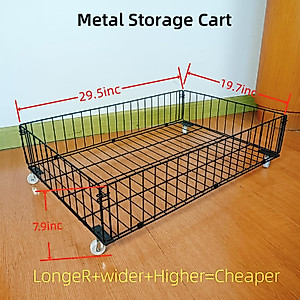 Airhercs xxxxx-Large 4 Pack Under Bed Storage With Wheels, Under The Bed Storage Bins,Under Bed Shoe Storage,Rolling Under Bed Storage Drawers,Under Bed Basket