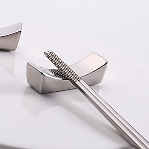 MyLifeUNIT Stainless Steel Chopsticks Rest, Knife Rest and Chopsticks Holder, Set of 4