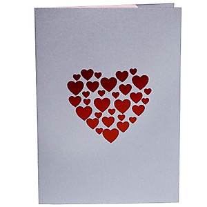 Paper Love Valentines Day Pop Up Card, Eiffel Tower, 3D Popup Greeting Cards, For Wedding, Anniversary, Valentine’s Day, Love, Romance, Birthday, All Occasion