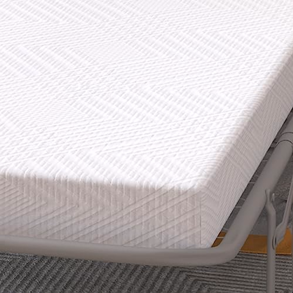 Dyonery 4.5 Inch Memory Foam Sofa Bed Mattress Replacement with Fiberglass-Free Fabric and Washable Cover for Sleeper Sofa and Couch Beds, Full Size, White (Sofa Not Included) 